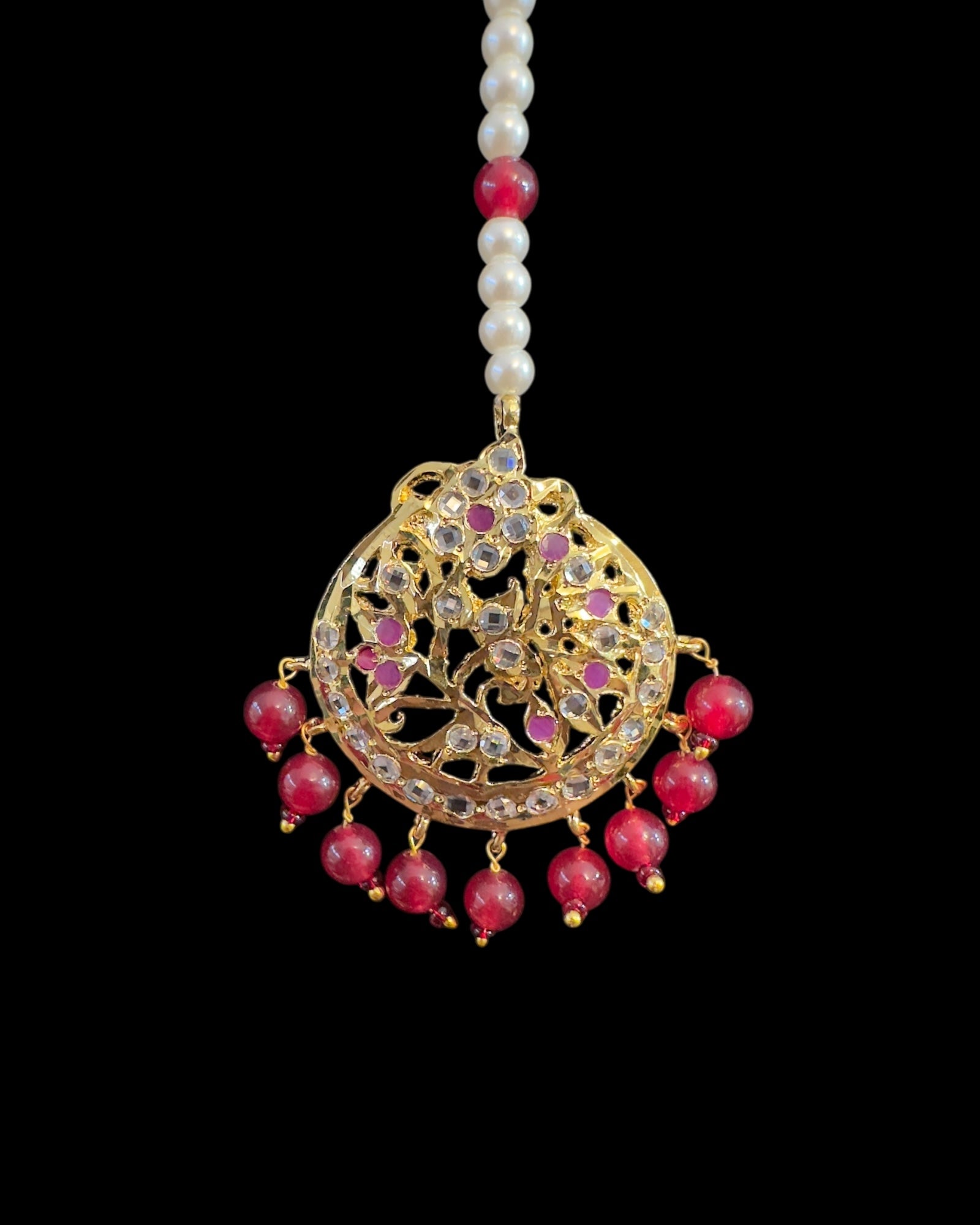 DJTK189 Sarah Ruby tika ( READY TO SHIP ) – Deccan Jewelry