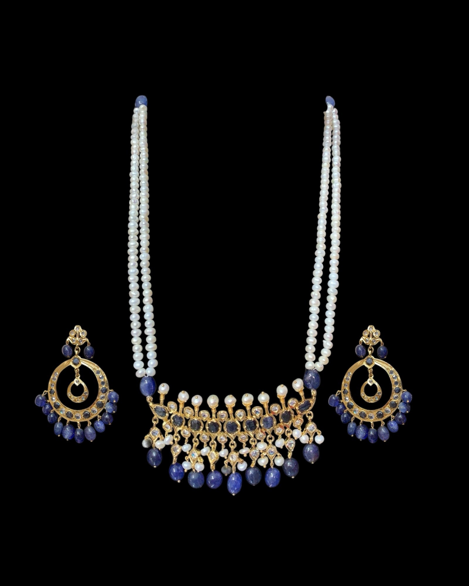 Tirmani Necklace Set with chandbali Earrings – 22K Gold-Plated Jewelry ...