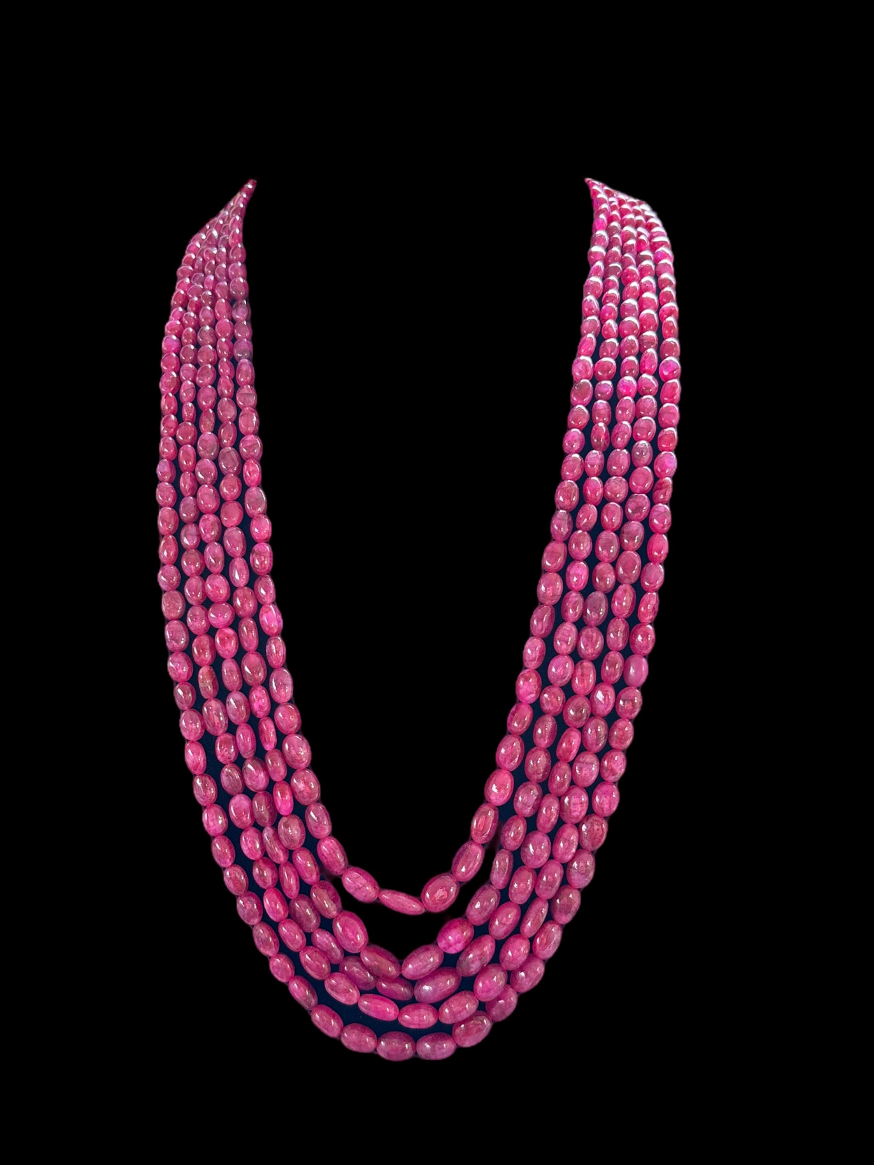 DNS47 Ruby beads mala ( SHIPS IN 3 WEEKS ) – Deccan Jewelry