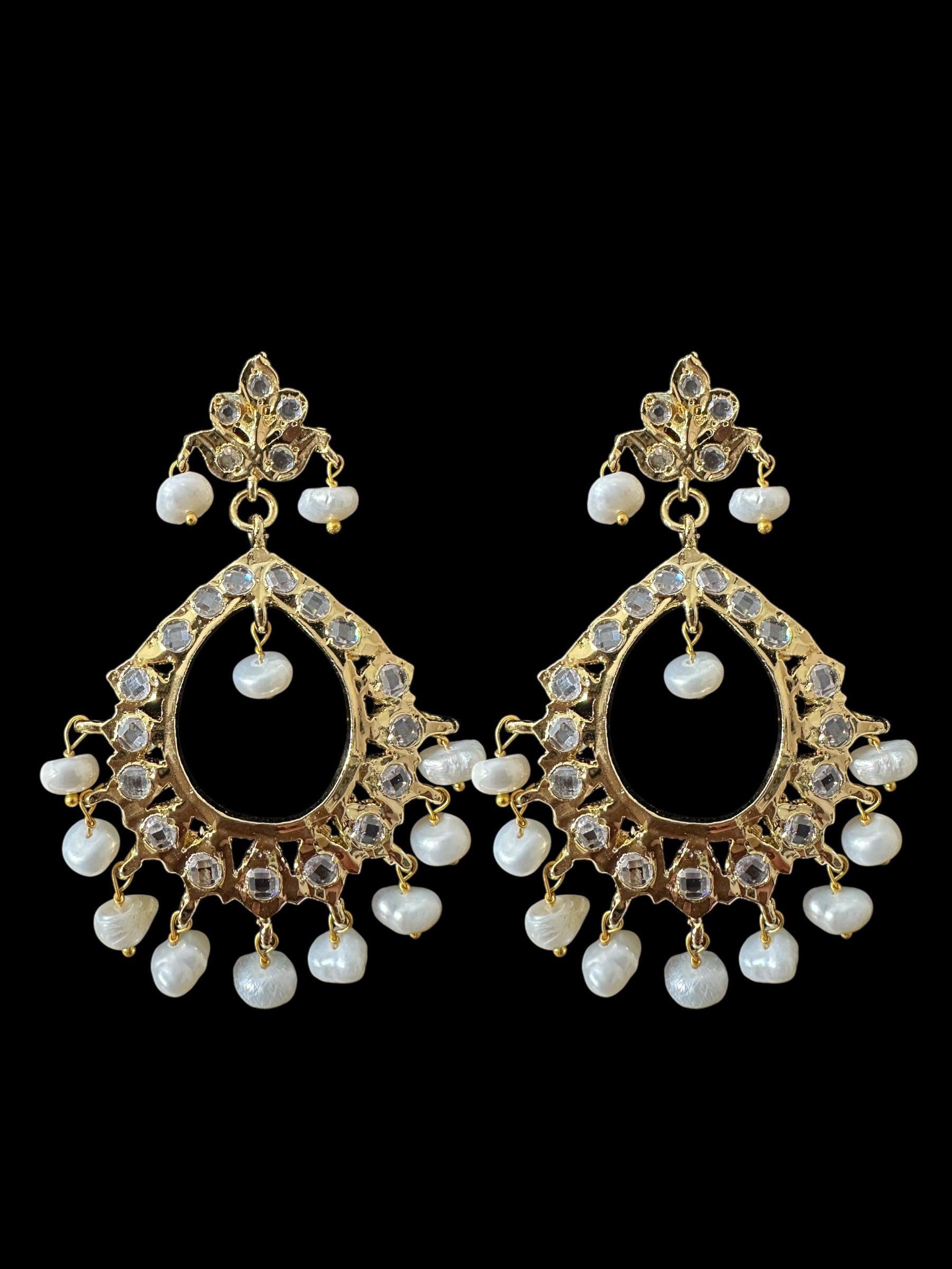Maria gold plated chandbali in fresh water pearls ( READY TO SHIP ...