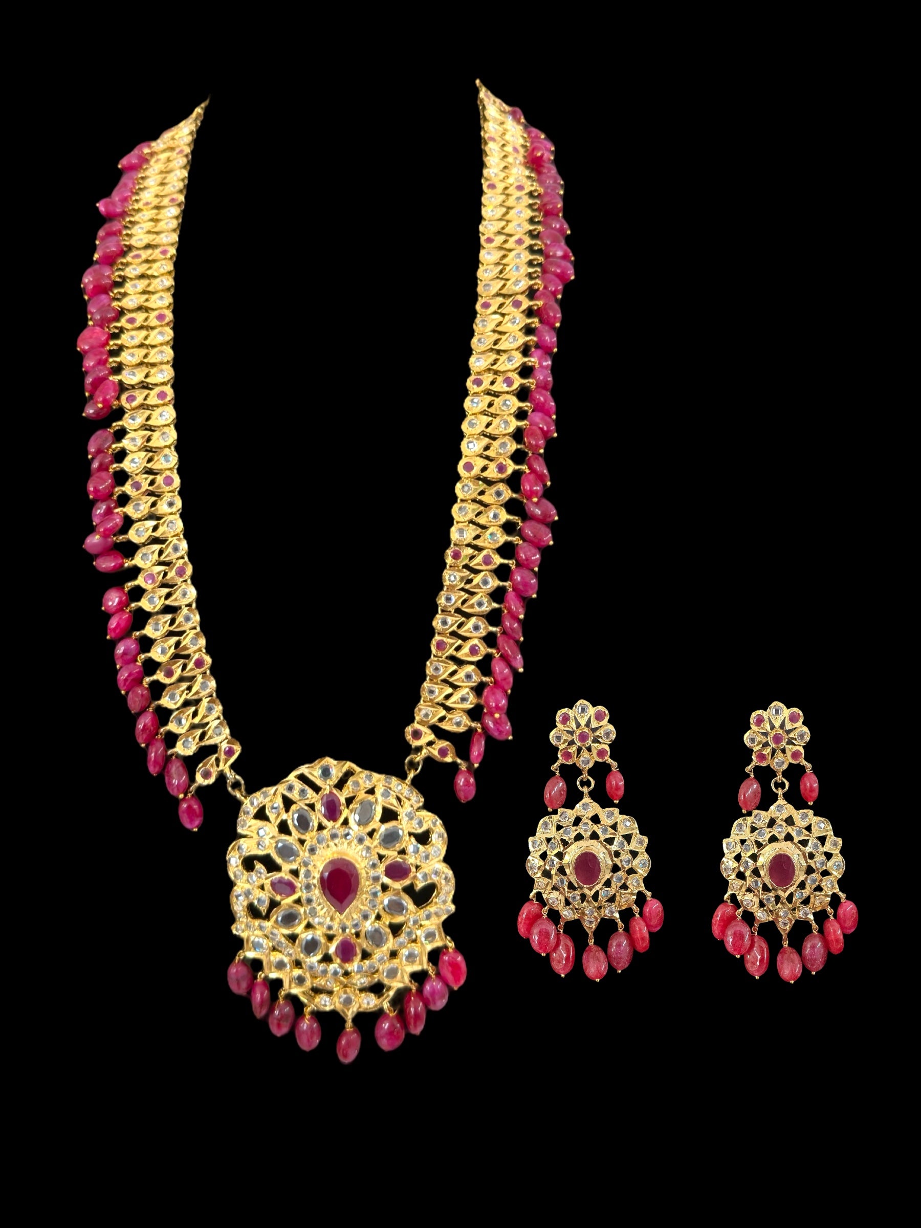 LN79R Rumaisa Pathani rani haar with earrings ( SHIPS IN 4 WEEKS ...