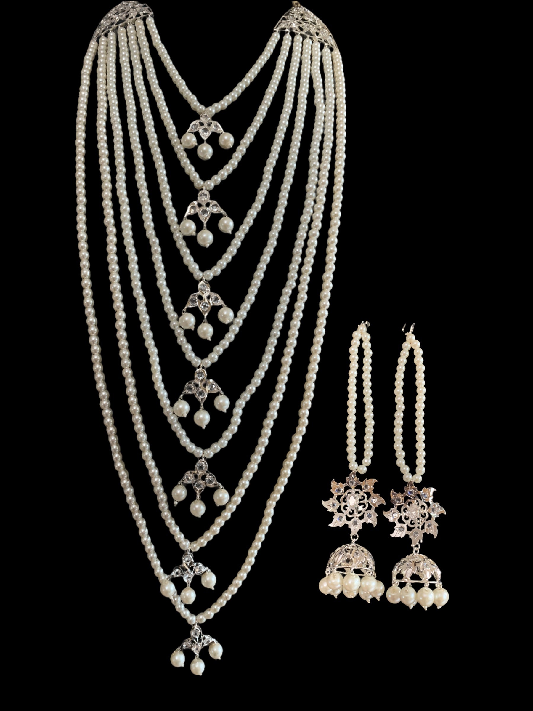 SAT89 Satlada with earrings in silver plating ( SHIPS IN 3 WEEKS ...