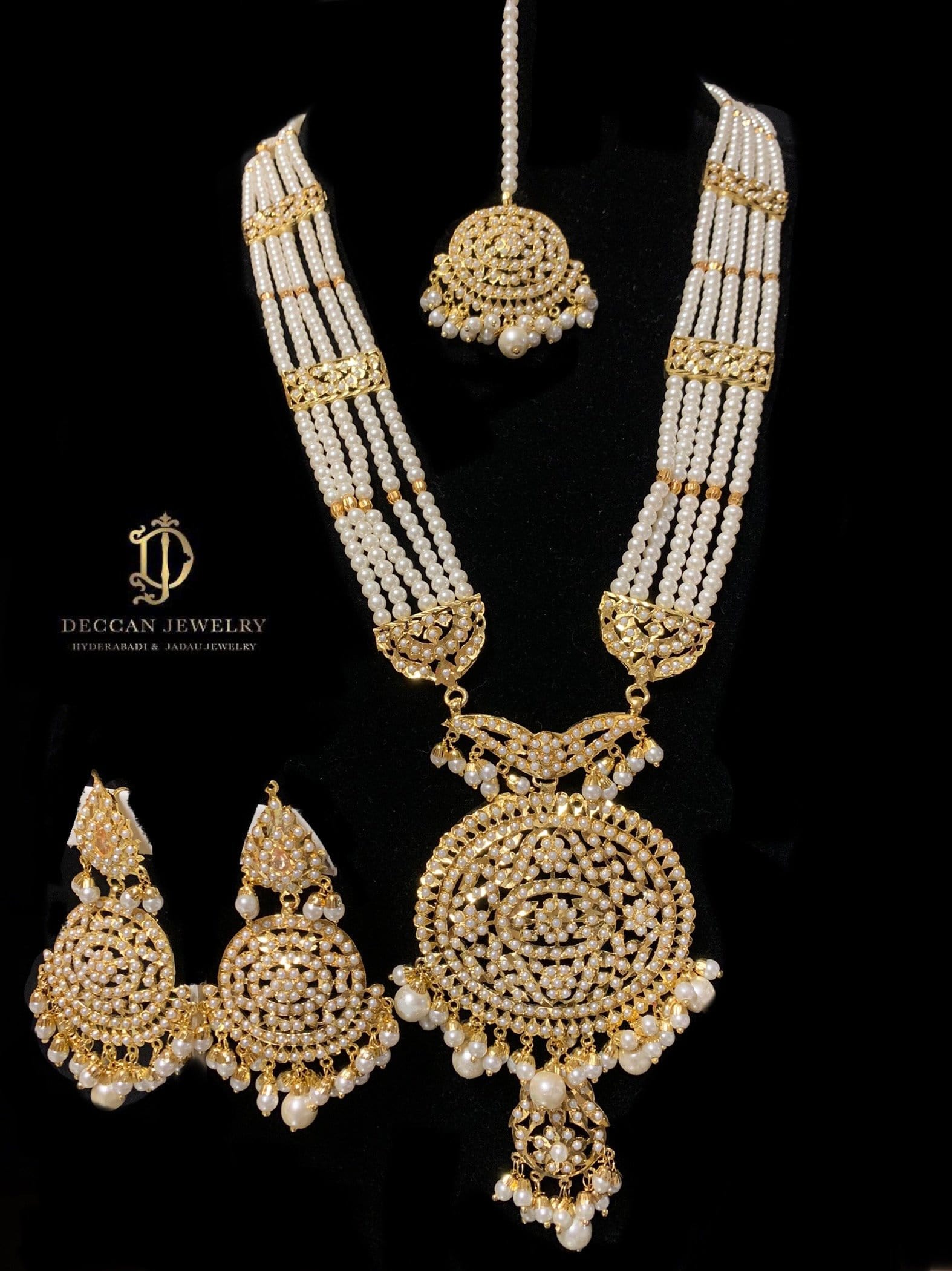Simran rani haar in pearls ( SHIPS IN 4 WEEKS ) – Deccan Jewelry