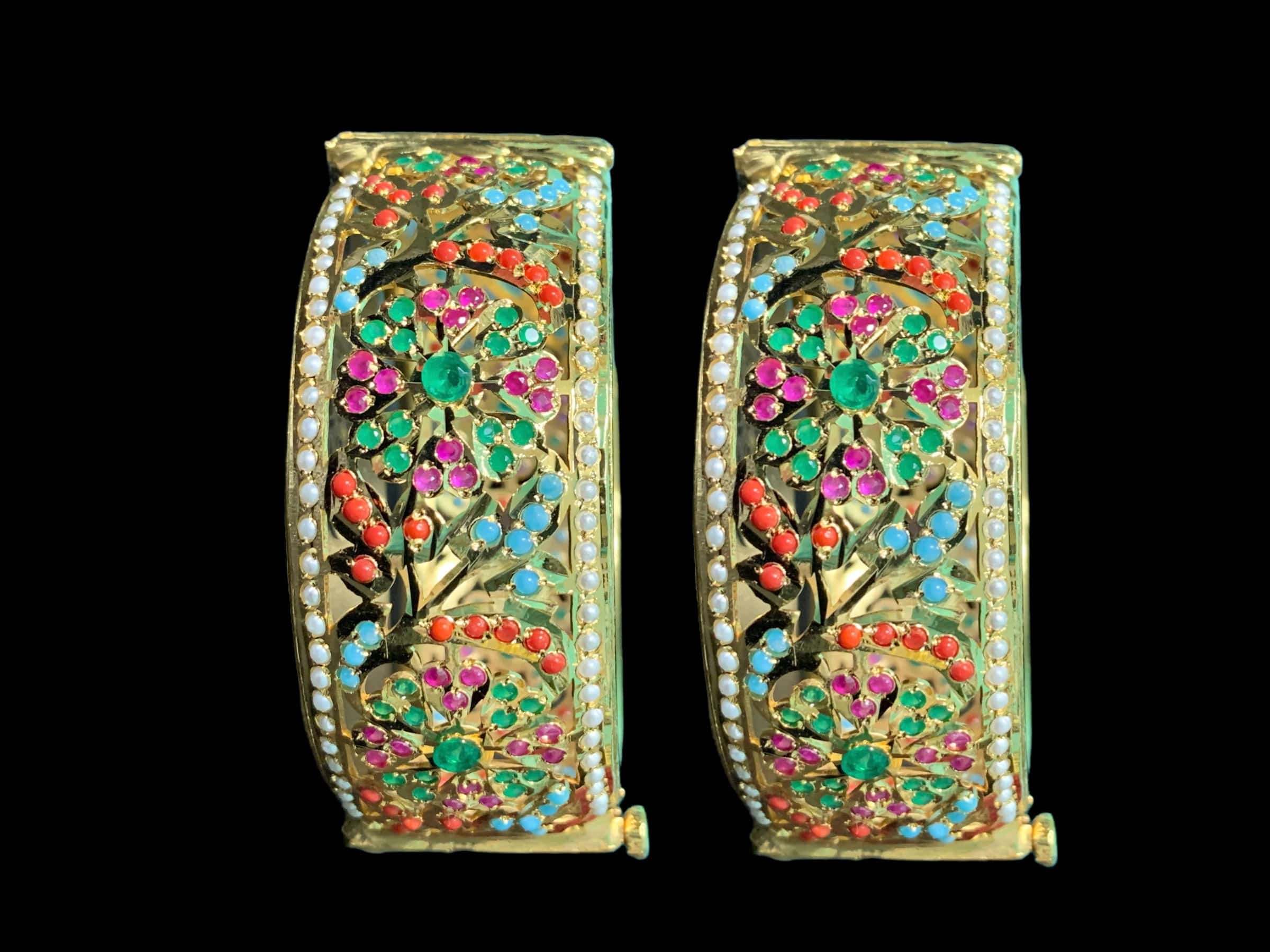 B115 Alea navratan bangles (READY TO SHIP ) – Deccan Jewelry