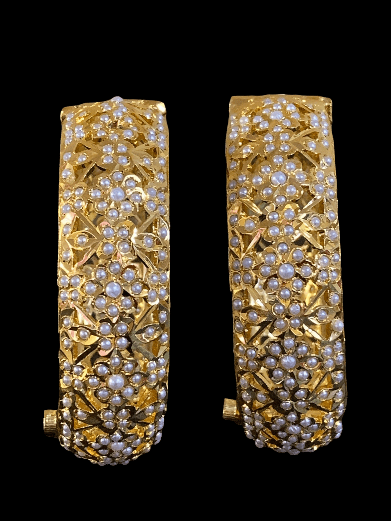 B5 Shibra bangles in pearls one pair ( READY TO SHIP ) – Deccan Jewelry