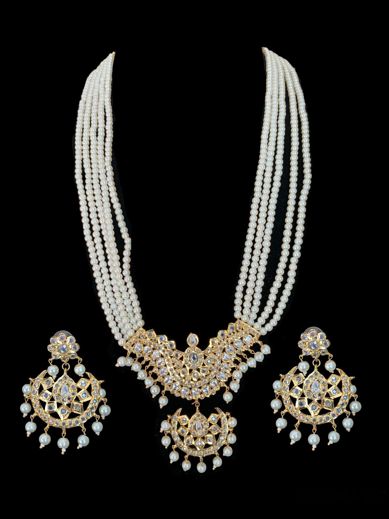 LN50 Ramia shell pearl rani haar with earrings( READY TO SHIP ...