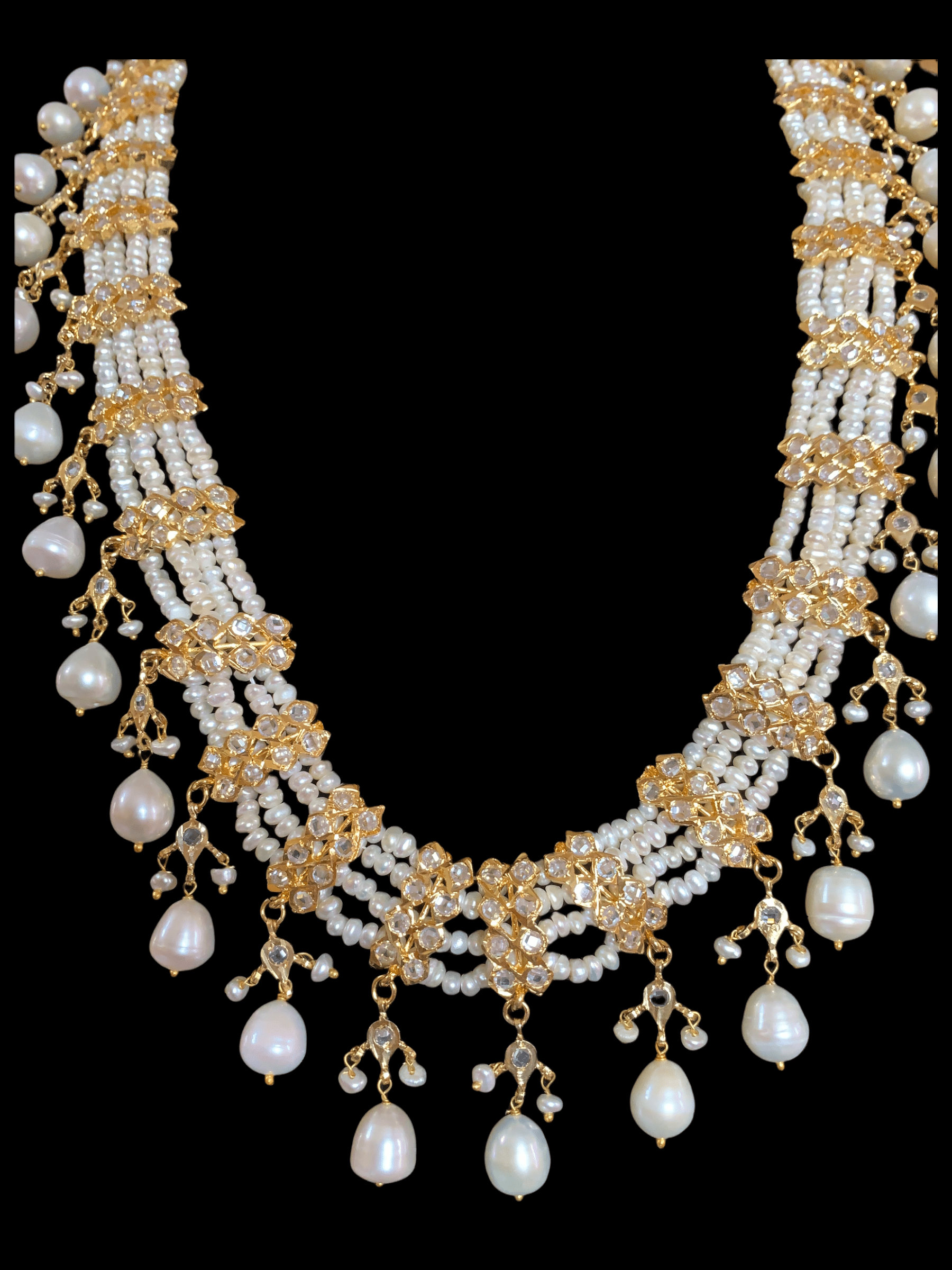 LN153 Esra multipendant necklace- fresh water pearls ( SHIPS IN 4 WEEK ...