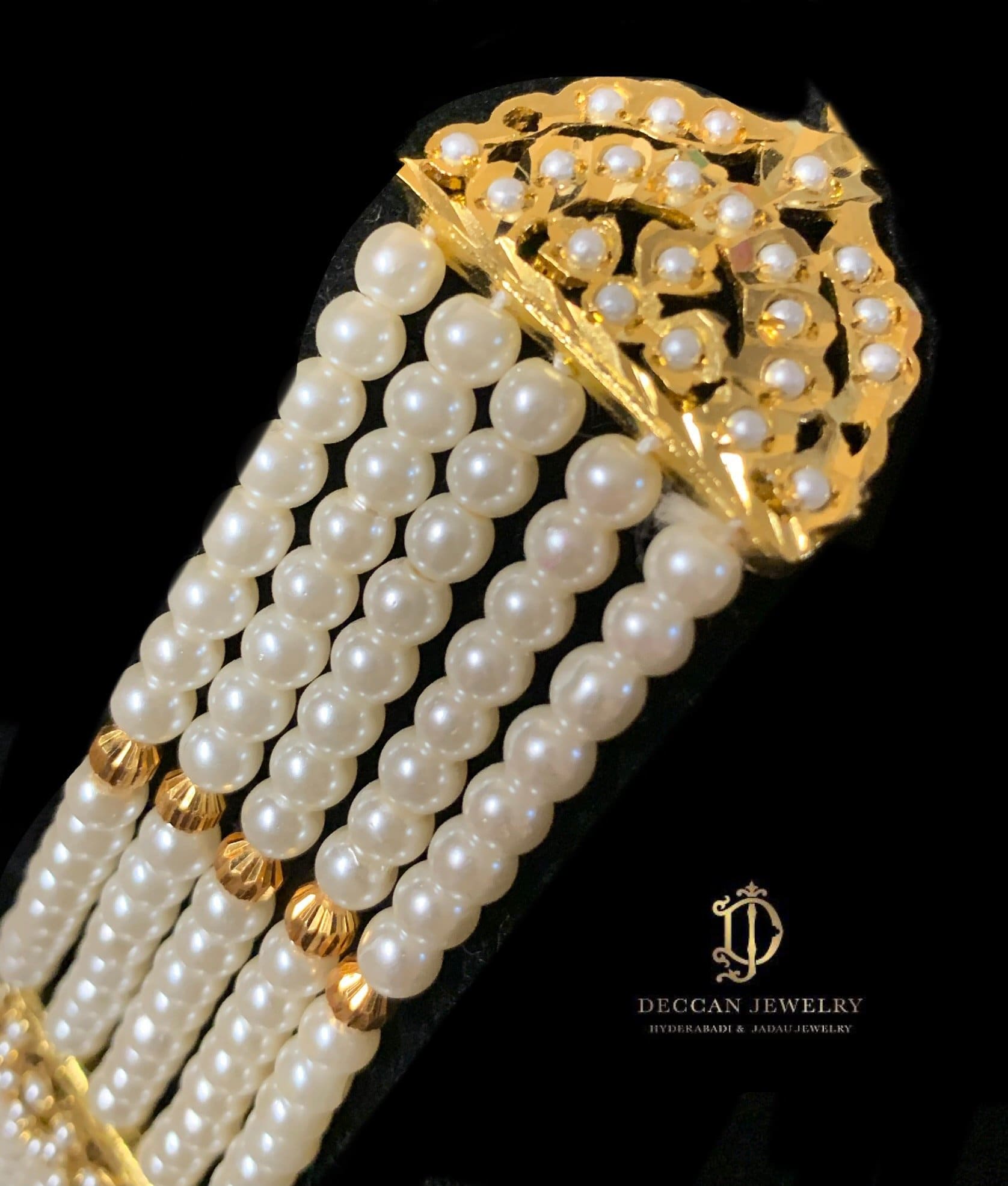 Simran rani haar in pearls ( SHIPS IN 4 WEEKS ) – Deccan Jewelry